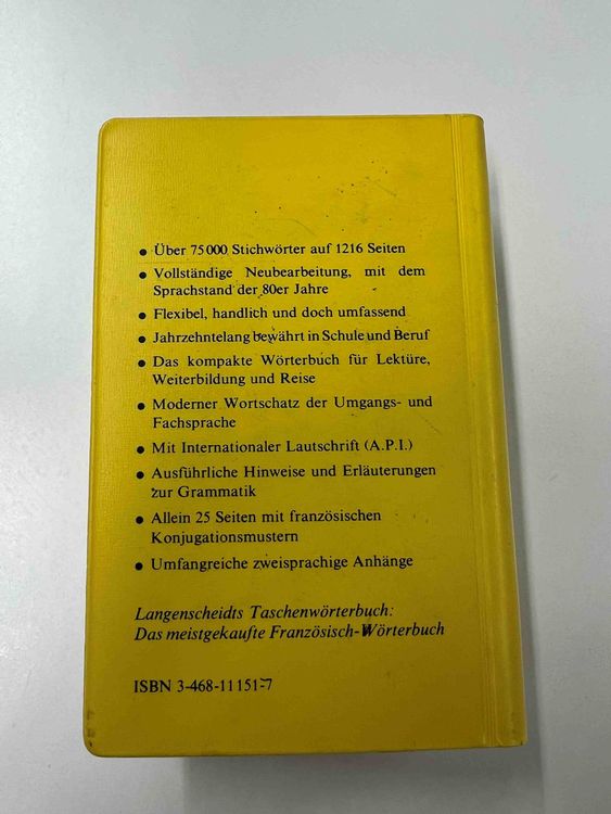 Wörterbuch "Französisch" (Langenscheidt) | Kaufen auf Ricardo