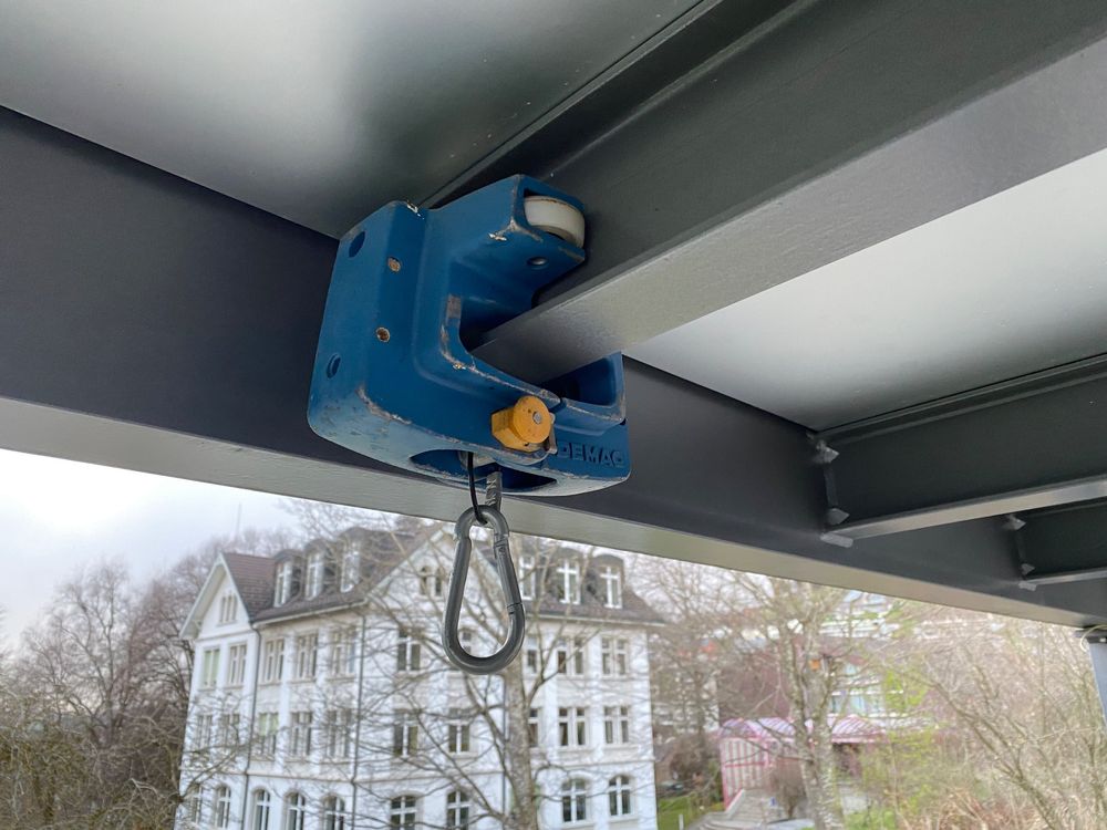 Demag Kran Fahrwerk Rollfahrwerk Click Fix 550Kg (Gebraucht) in Riedt b ...