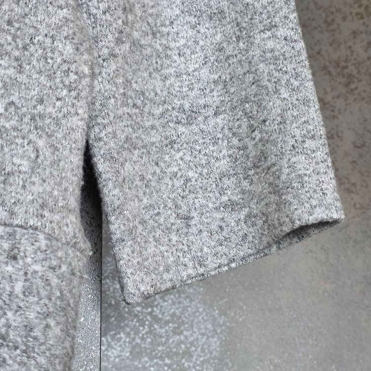 🐸 VISKOSE PULLOVER MIT OFFENEM RÜCKEN S / M GRAU MÉLANGE (Gebraucht) in ...