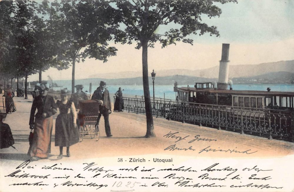 Gruss aus ZÜRICH Utoquai 1905 - uralter Ansichtskarte (Gebraucht) in Winterthur für CHF 4.5 ...