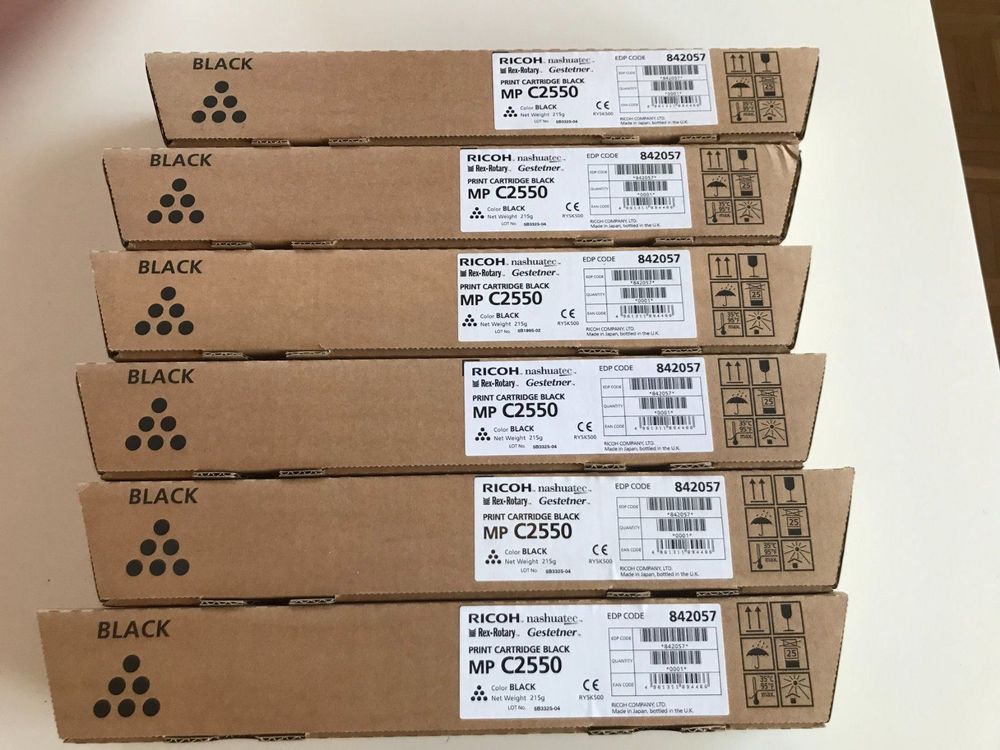 6 x Ricoh MP C2550 Black (Neu und originalverpackt) in Zuchwil für CHF ...