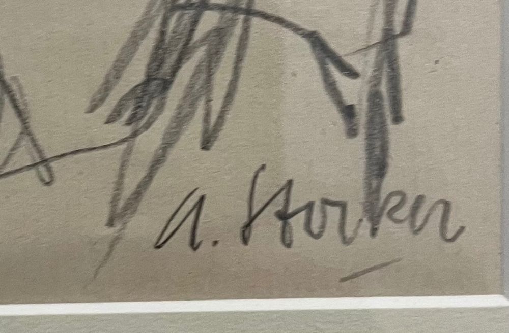 Alex Stocker (1926-1954) Zeichnung Handsigniert | Kaufen auf Ricardo