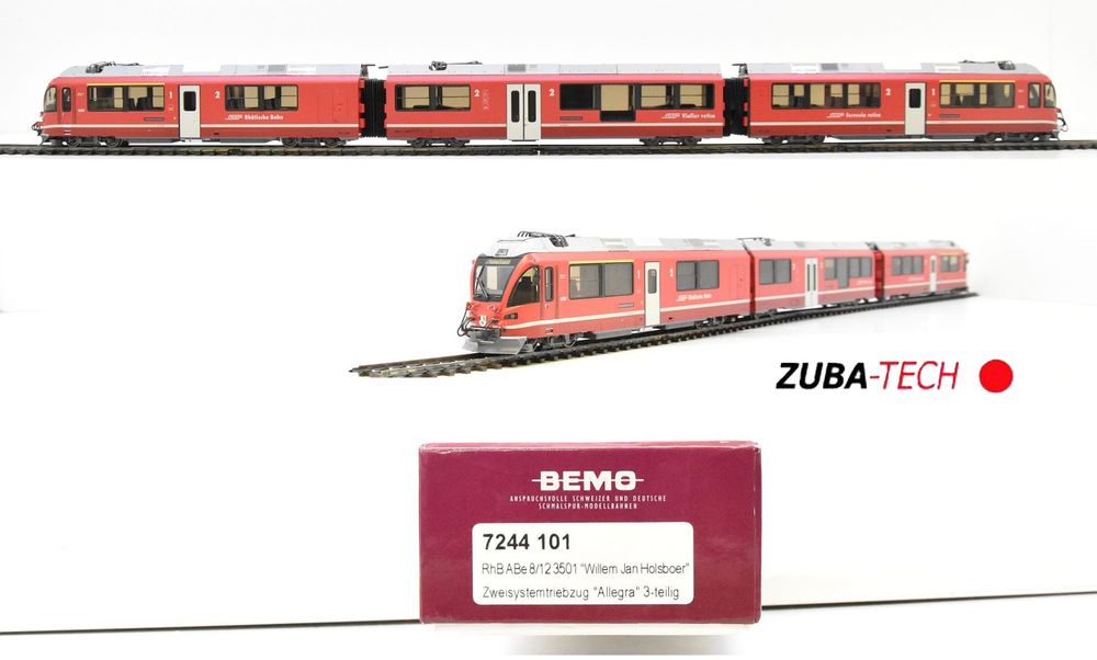 Bemo 7244101 Triebzug ABe 8/12 Allegra 3-tlg RhB H0m OVP (Gebraucht) in ...