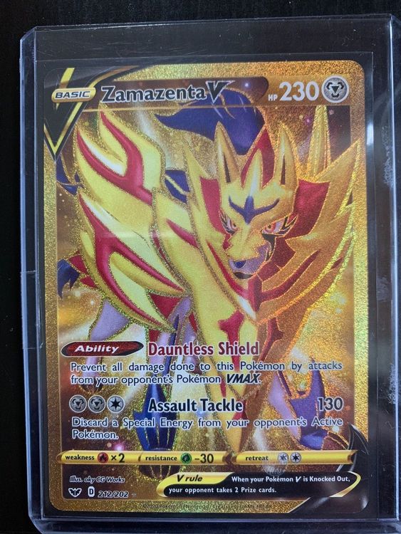 Zamazenta V Gold Card Pokemon (Neu (gemäss Beschreibung)) in Baden für ...