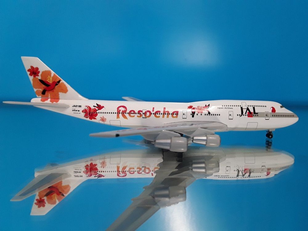 Modellflugzeug _ JAL _ Boeing B747 _ Reso´cha _ in OVP 1:500 (Gebraucht ...