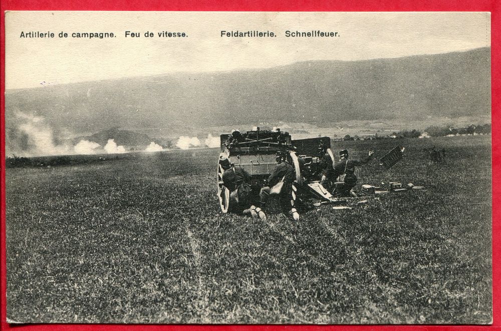 AK 1919 Militärsache Bière, Feldartillerie. Schnellfdeuer !! (Gebraucht) in Zug für CHF 4 – mit ...