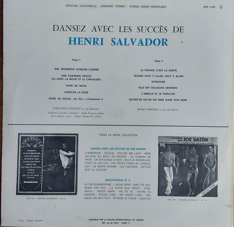 Vinyl LP - Dansez avec les succès de Henri Salvador (D'occasion) à Villeret pour CHF 2.5 – avec ...
