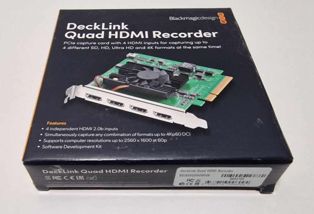 Blackmagic DeckLink Quad HDMI Recorder PCIe-Karte (Neu und originalverpackt) in Basel für CHF ...
