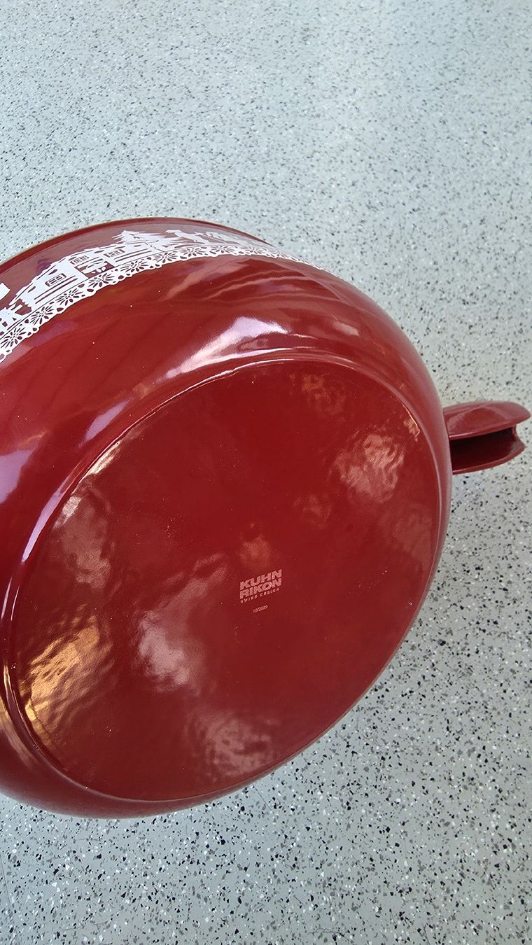 Fondue Caquelon, Kuhn Rikon, rot. Neuwertig. 1x gebraucht. (Neu (gemäss ...