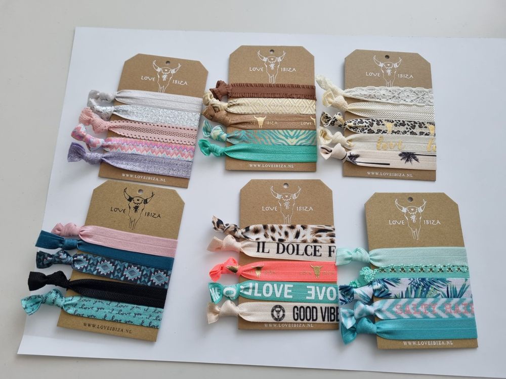 6 Blister / 30 Stück Armbänder / Haargummis OVP Konvolut (Neu und ...