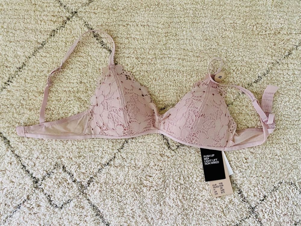 Neuer rosa BH von HM mit Spitze (weiches Körbchen, Gr. 75B) (Neu und ...