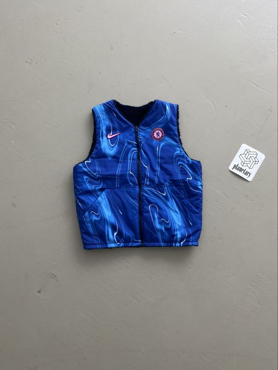 nike fc chelsea double sided puffer down vest/gilet (Neu (gemäss ...