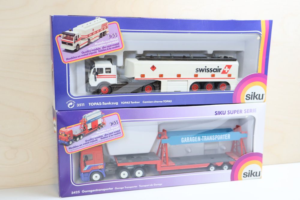 Siku Swissair Topas-Tankzug 3511 + LKW Transporter 3425 | Acheter sur ...