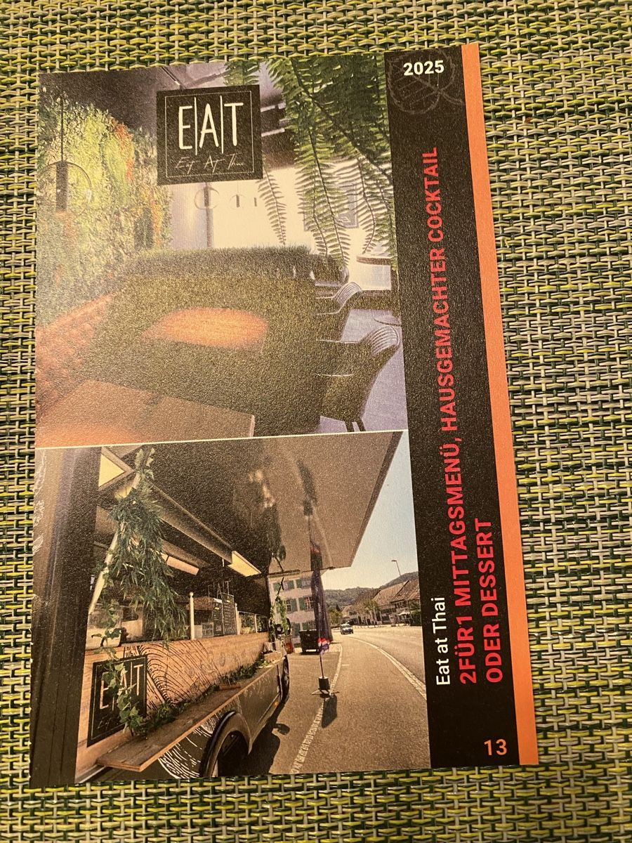 2:1 Gutschein Mittagsmenü Eat at Thai in Möhlin (Neu (gemäss Beschreibung)) in Liestal für CHF 1 ...