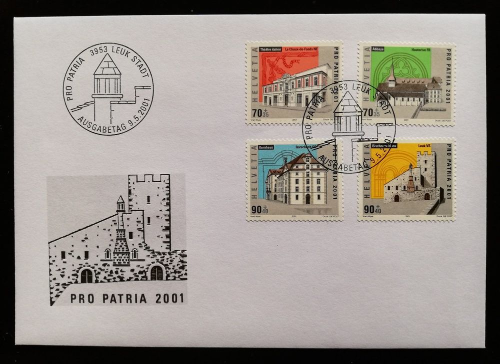 Schweiz FDC Pro Patria 2001 Denkmäler Kulturgeschichte | Kaufen auf Ricardo