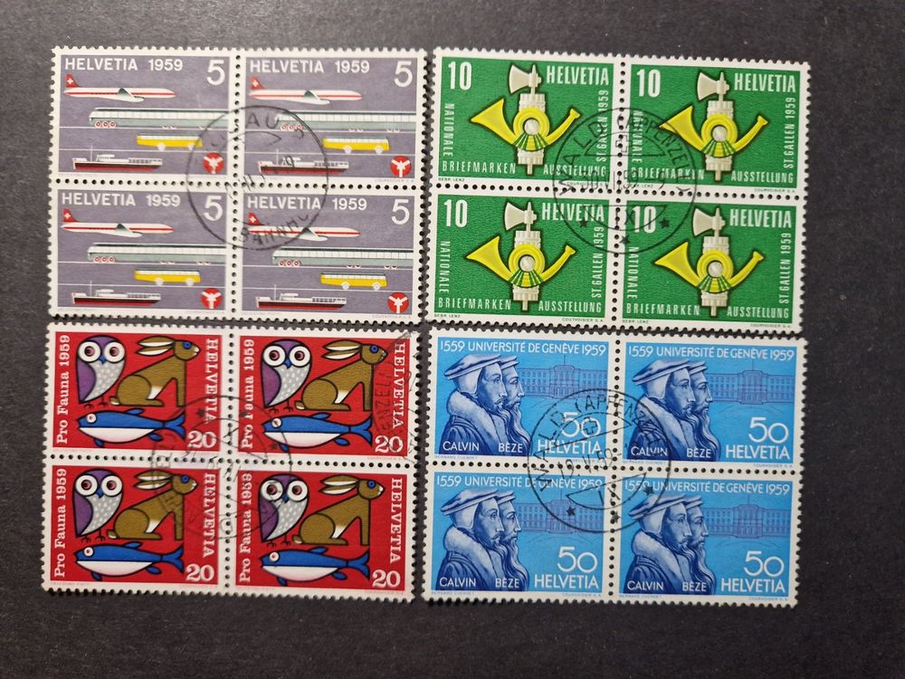 N° 343 - 346 4 block gestempelt | Kaufen auf Ricardo