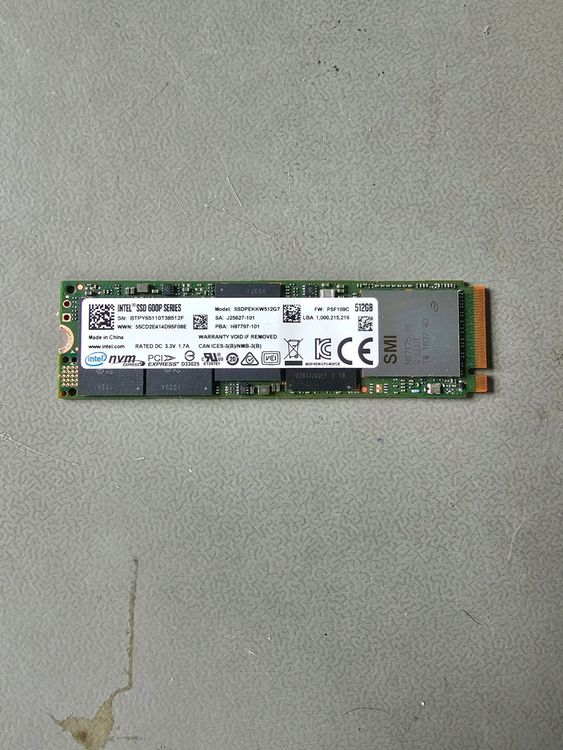 INTEL SSD 600P Series NVMe M.2 SSD (512GB) (Gebraucht) in Emmen für CHF ...