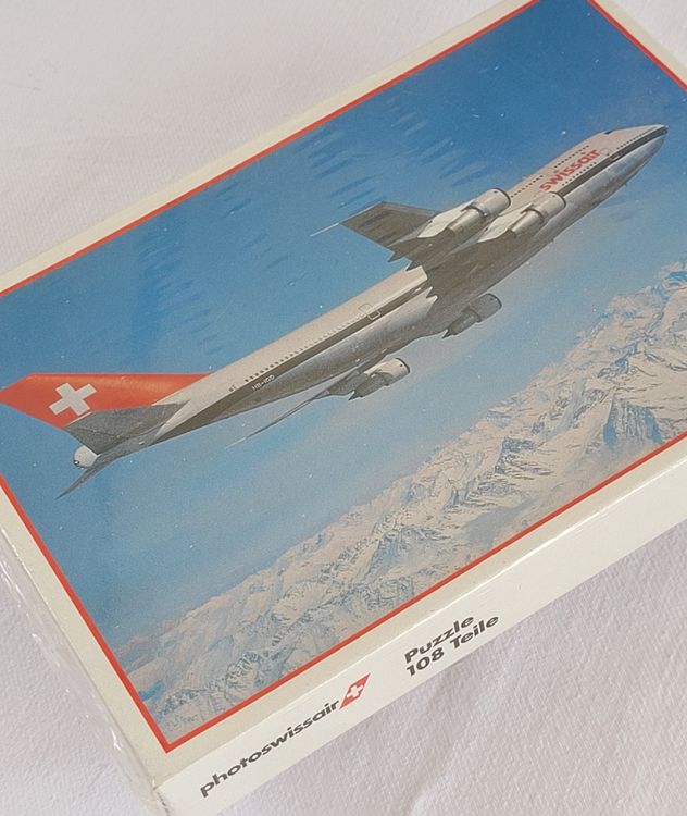 🇨🇭 SWISSAIR Puzzle Boeing 747 108-teilig OVP (Neu und originalverpackt ...