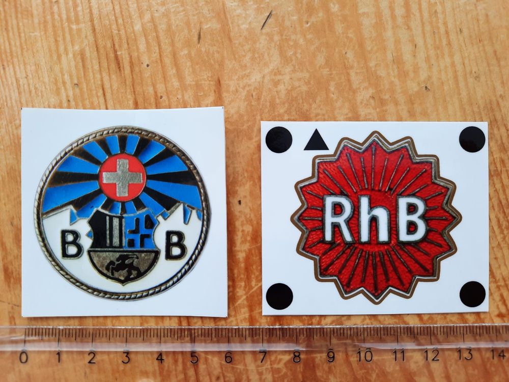 RhB Rhätische Bahn Berninabahn, versch. Aufkleber Sticker (Neu (gemäss ...