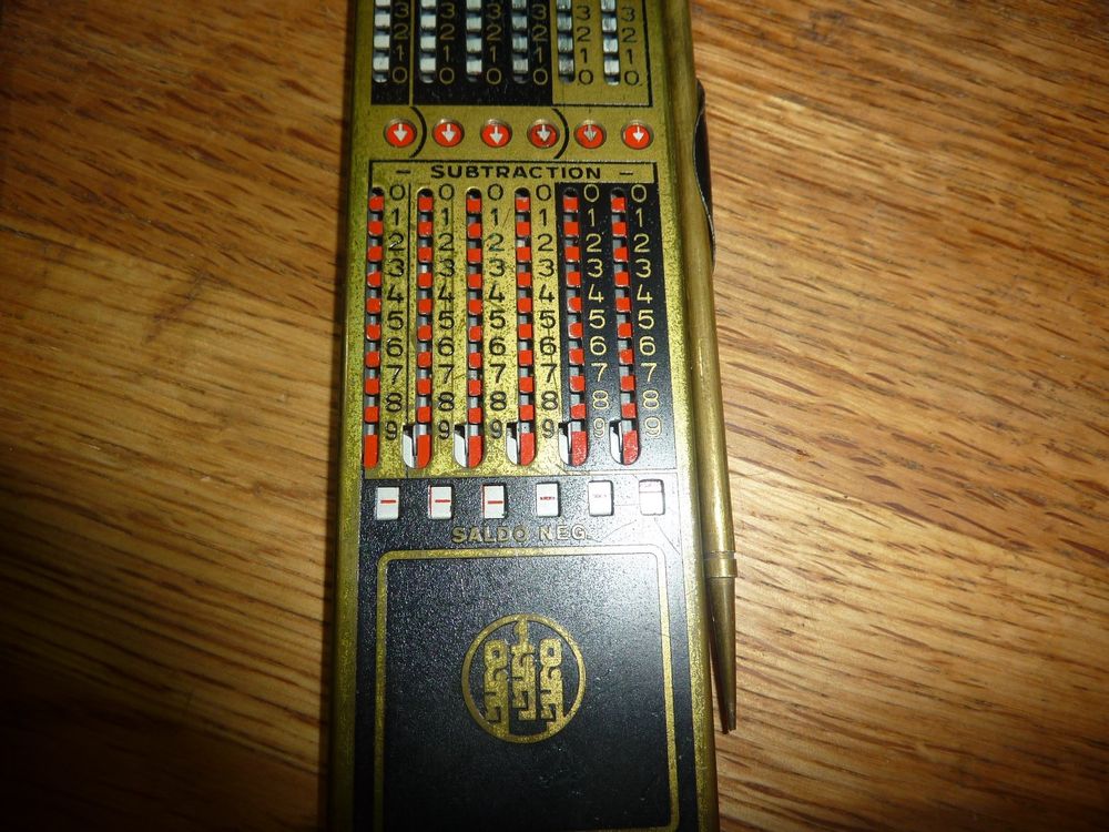 Addiator Universal Rechenschieber 50er Jahre mit Stift Etui (Gebraucht ...