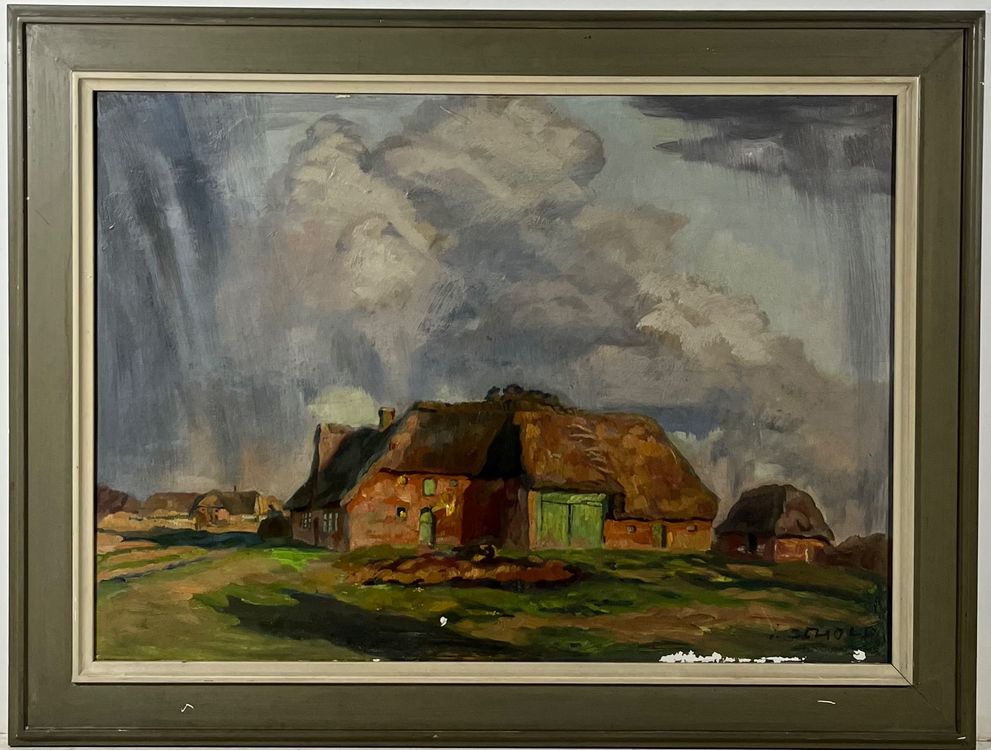 Julius Schold (1881-1962) Haus Ansicht Gemälde (Gebraucht) in Root für ...