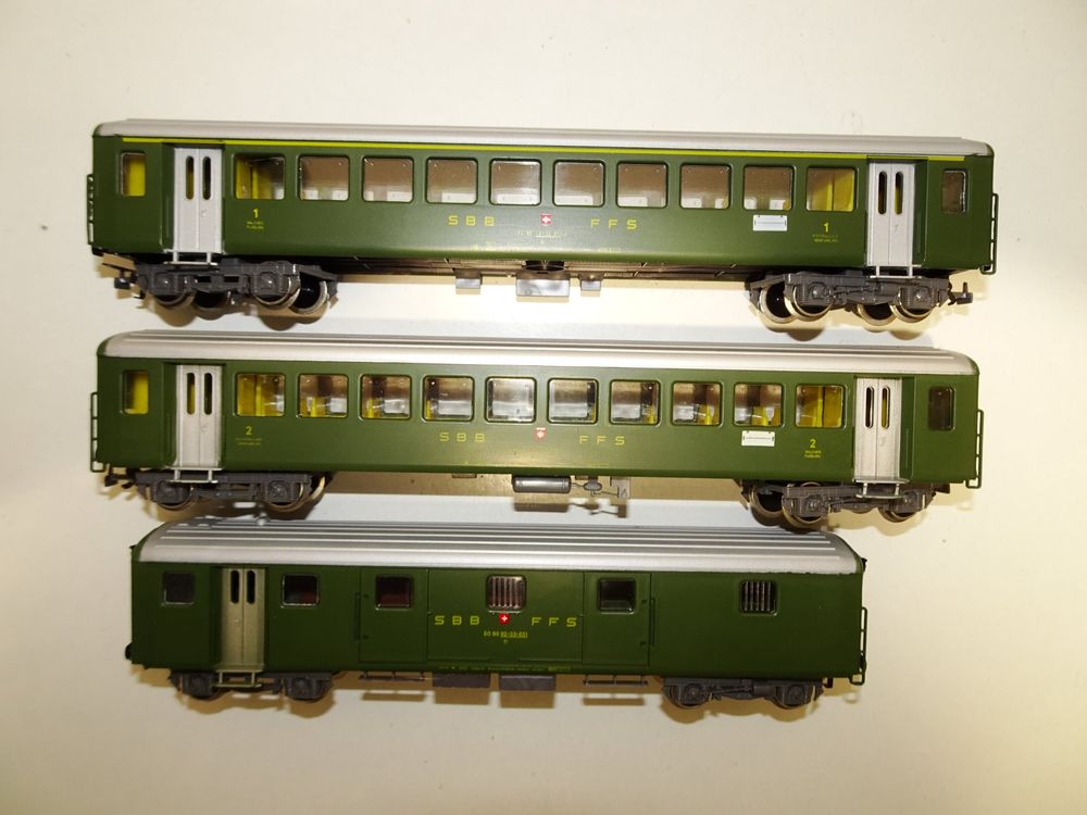 3 Kleinbahn Personenwagen Gepäckwagen SBB 565-6 HO (15) | Kaufen auf ...