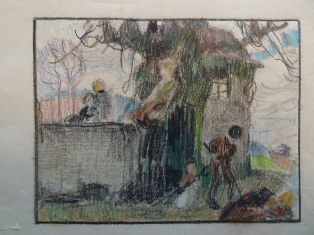 11 Künstler Skizzen Landschaften mit Personen | Kaufen auf Ricardo