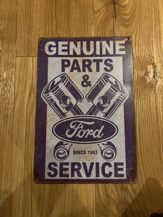 Blechschild Ford Genuine Parts & Service (Gebraucht) in Moosleerau für ...