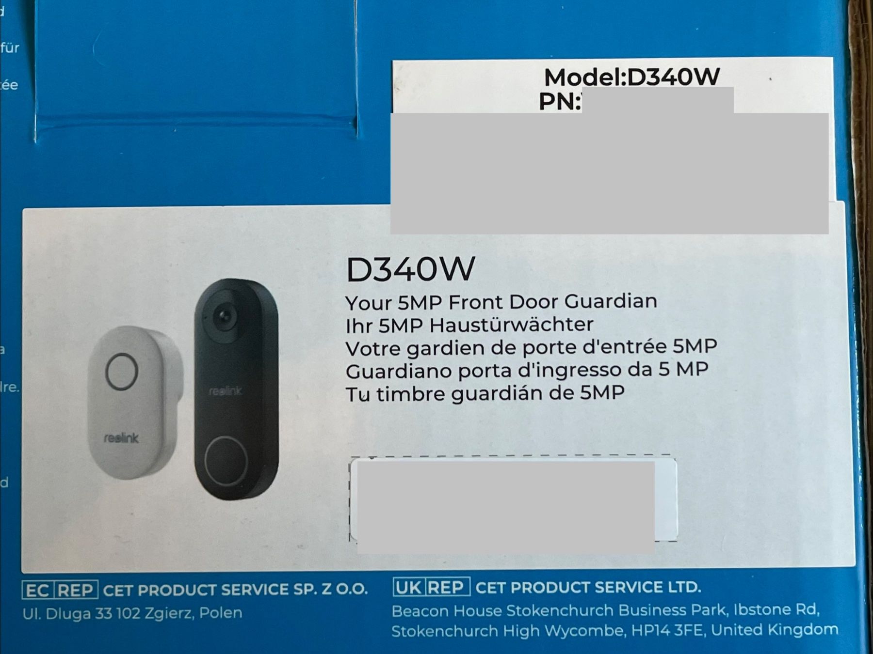 Sonnette caméra vidéo avec carillon - Reolink 5MP Wifi (Gebraucht) in ...