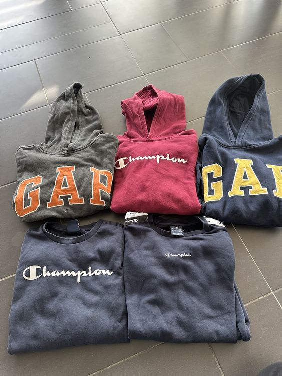 5 originale Pullover GAP und Champion Gr 158 | Kaufen auf Ricardo
