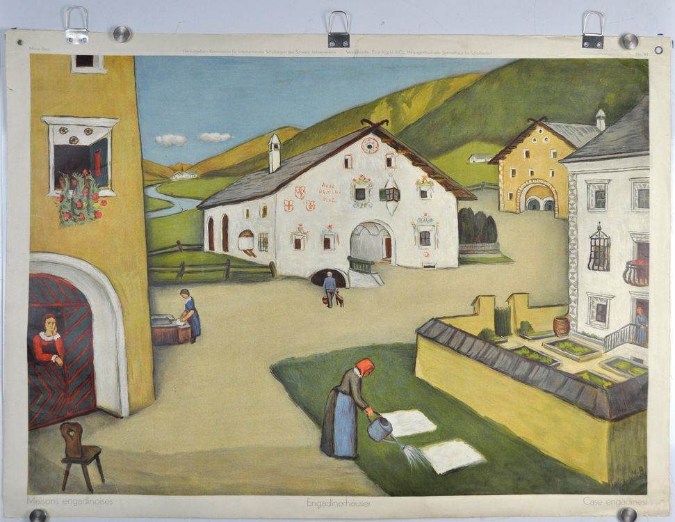 Schulwandbild Engadiner Häuser Maria Bas (Gebraucht) in Härkingen für ...