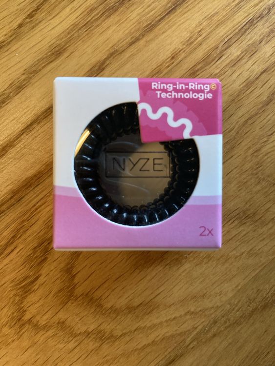 8x NYZE Spiral Haargummis Schwarz, Ring-in-Ring Technologie, (Neu und originalverpackt) in ...