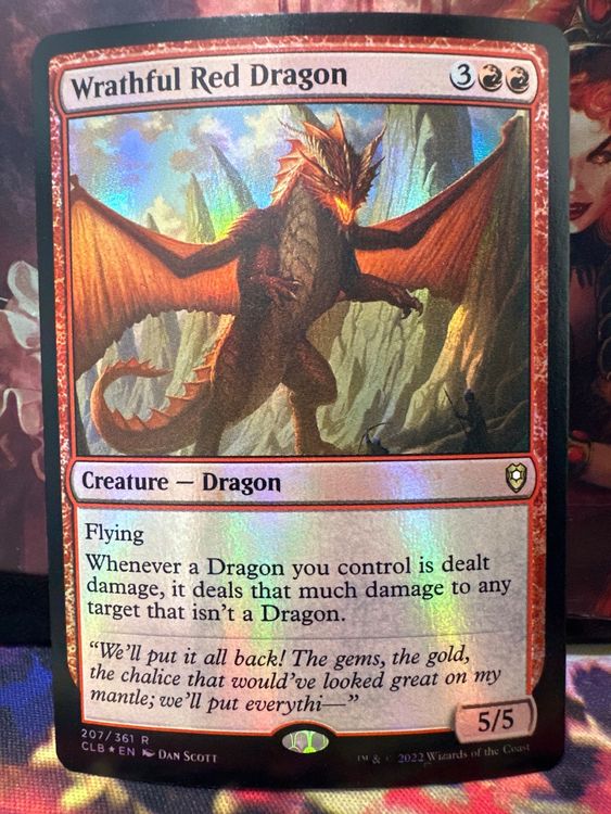 Wrathful Red Dragon FOIL 207/361 Baldurs Gate (Neu (gemäss Beschreibung ...
