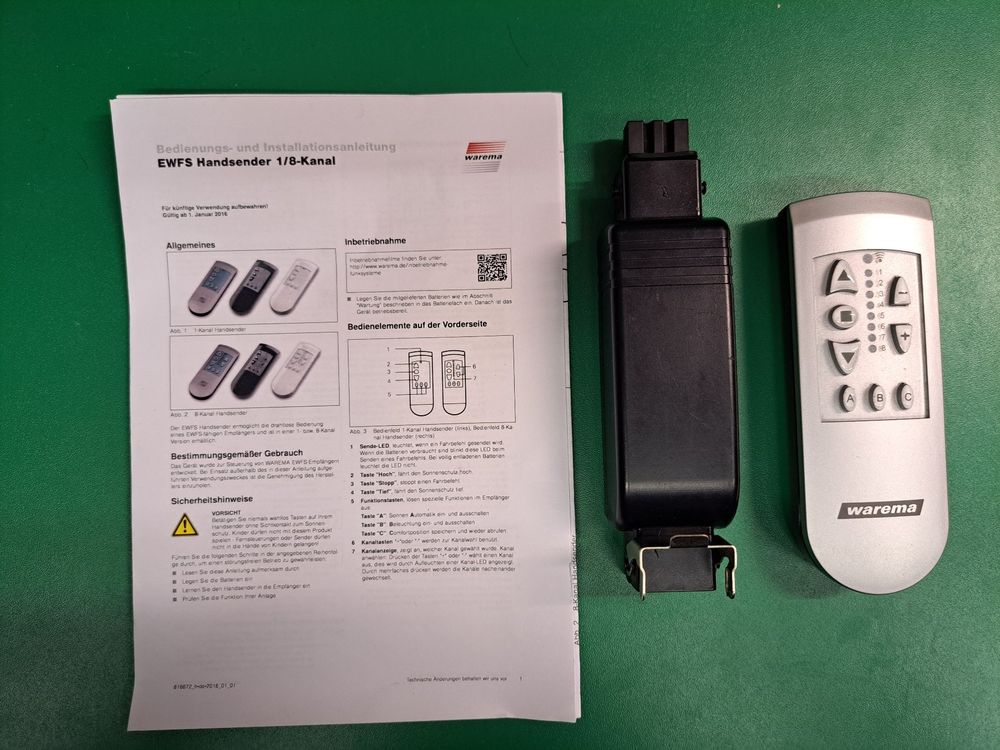 WAREMA EWFS Funk-Fernbedienung für Sonnenschutzantriebe (Gebraucht) in für CHF 69 – mit ...