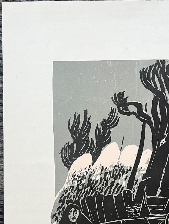 Heinz Keller (1928) Holzschnitt, Handsigniert | Kaufen auf Ricardo