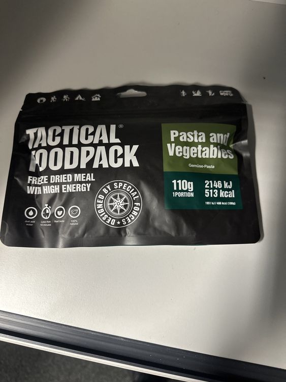 Tactical Foodpack Pasta Gemüse 110g | Kaufen auf Ricardo
