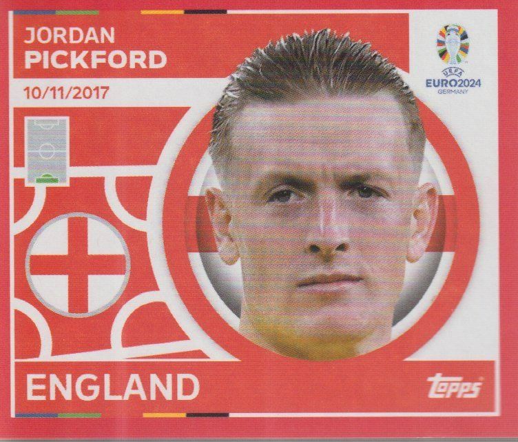 EURO 2024 Topps sticker ENGLAND ENG 4 PICKFORD (Neu (gemäss ...