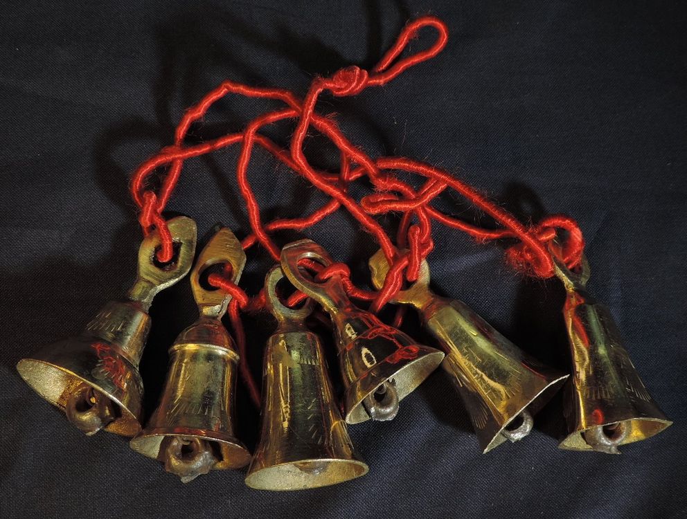 Messing Glocken, 6 Stück Glocken am Strang (Neu (gemäss Beschreibung ...