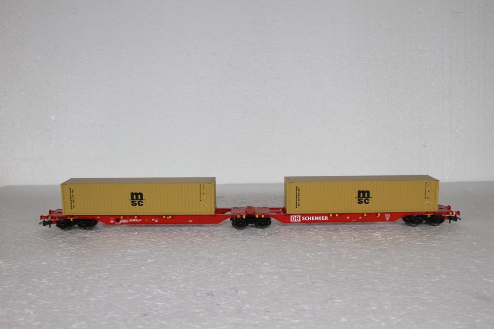 Roco 76630 Container-Doppeltragwagen MSC DB Schenker (Gebraucht) in ...