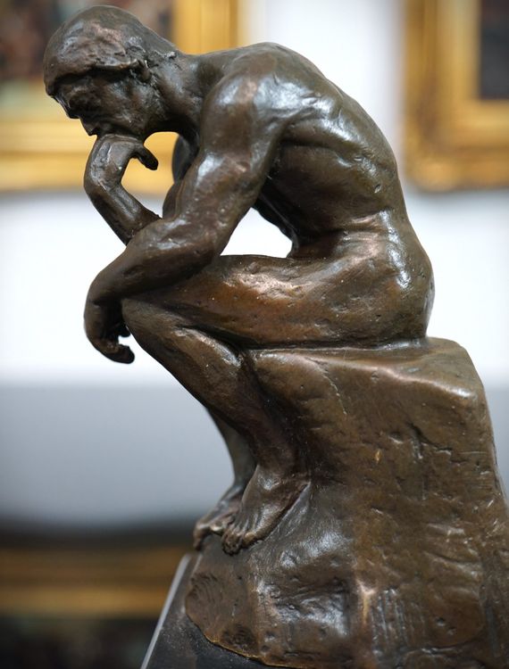 BRONZE SKULPTUR FIGUR DER DENKER VON AUGUSTE RODIN | Kaufen auf Ricardo