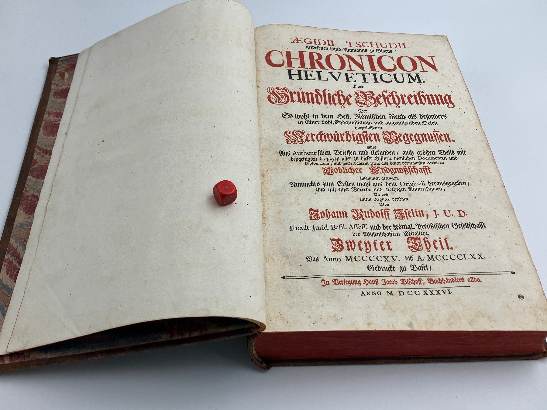 A. Tschudi, Chronicon Helveticum, Band 2, Erstausgabe 1736 (Gebraucht ...