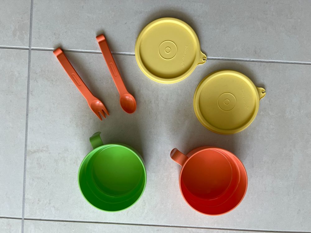 Tupperware TupperCare Füttertassen mit Deckel inkl. Besteck (Gebraucht ...