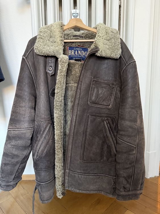 Brando London Shearling Jacket, Brown Leather, XL (Gebraucht) in Basel ...