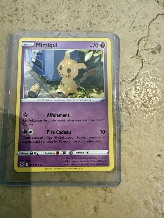 Carte Pokémon Mimiqui REVERSE 080/196 Origine Perdue (Neu (gemäss Beschreibung)) in Troinex für ...