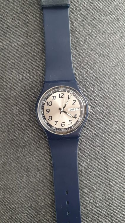 2004 Swatch GN716 TIME IN BLUE Watch | Vintage Day and Date | Kaufen auf Ricardo