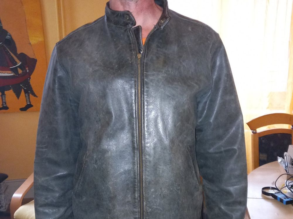 20 Jahre alte Lederjacke aus dem Manor Baden, Größe L (Gebraucht) in ...