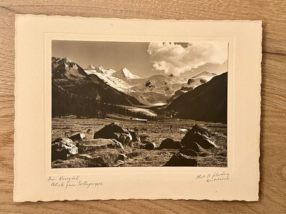 Foto antik Silber Gelatine Abzug B. Schocher Pontresina (Neu (gemäss Beschreibung)) in Vaduz für ...