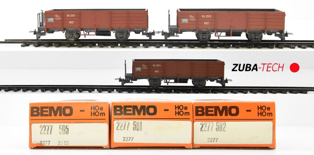 Bemo 3x Hochbordwagen BVZ H0m mit OVP | Kaufen auf Ricardo
