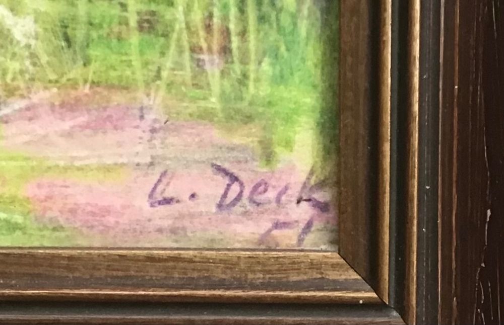 Leo DECK (1908-1997) öl Kreide Gemälde von eine Damme (Gebraucht) in Root für CHF 40 – mit ...