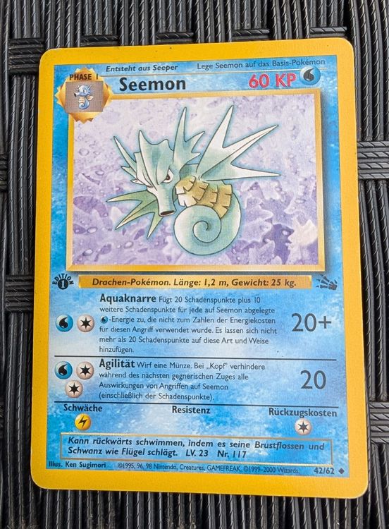 Pokémon Karte, Seemon, 1. Edition (Gebraucht) in Birsfelden für CHF 1 ...